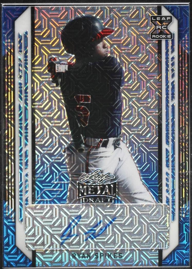 2021 Leaf Metal Draft - Ryan Spikes #BA-RS2 Pre-Production Proof Blue ...