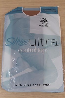 Silkies Ultra Control Top Large Nude #030301 Pantyhose NEW in Packaging ...