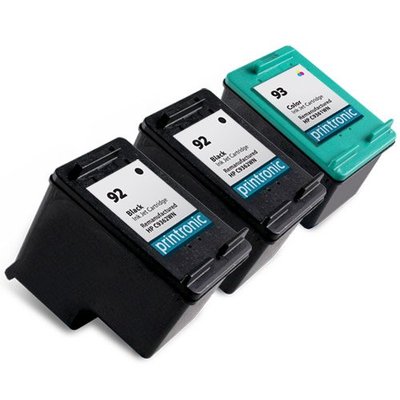 3 Recycled HP 92 93 Ink Cartridge C9362WN C9361WN PhotoSmart C3180 ...