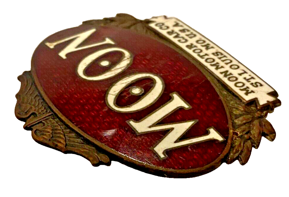 MOON MOTOR CAR ENAMELED EMBLEM RADIATOR BADGE 1920's | eBay