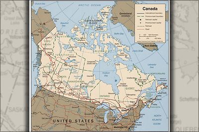 Poster, Many Sizes; Cia Map Of Canada 1999 | eBay