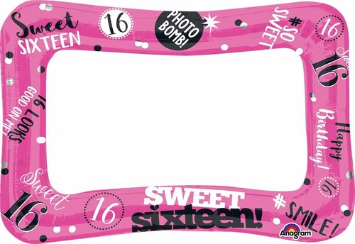 Sweet Sixteen 16th Birthday INFLATABLE SELFIE FRAME Balloon Girls ...