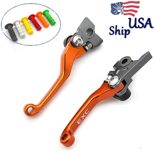 CNC Dirt Clutch Brake Levers Logo EXC & Gray Bar Grips For 525EXC ...