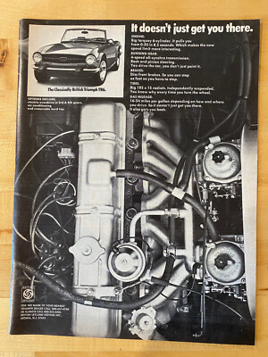 1974 Triumph TR6 Print Ad It Doesn't Just Get You There | eBay