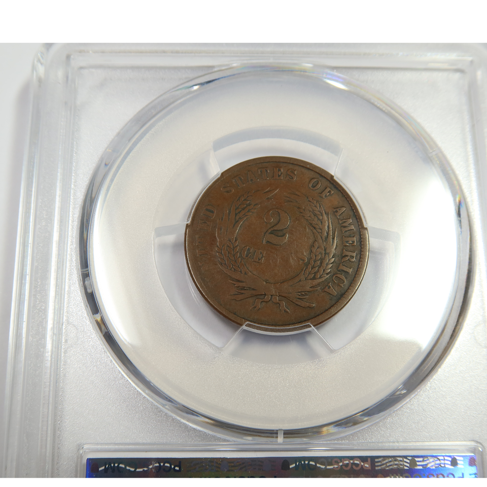 1864 PCGS F Detail - Small Motto - Shield 2c Two Cent US Coin #49797A ...
