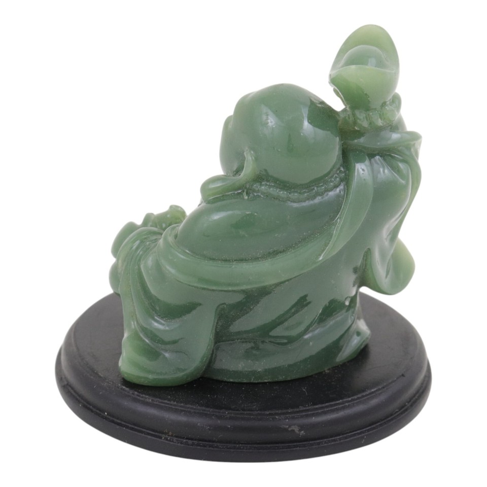 Emerald Money Buddha Statue - Right Hand Holding Ingot Up | eBay