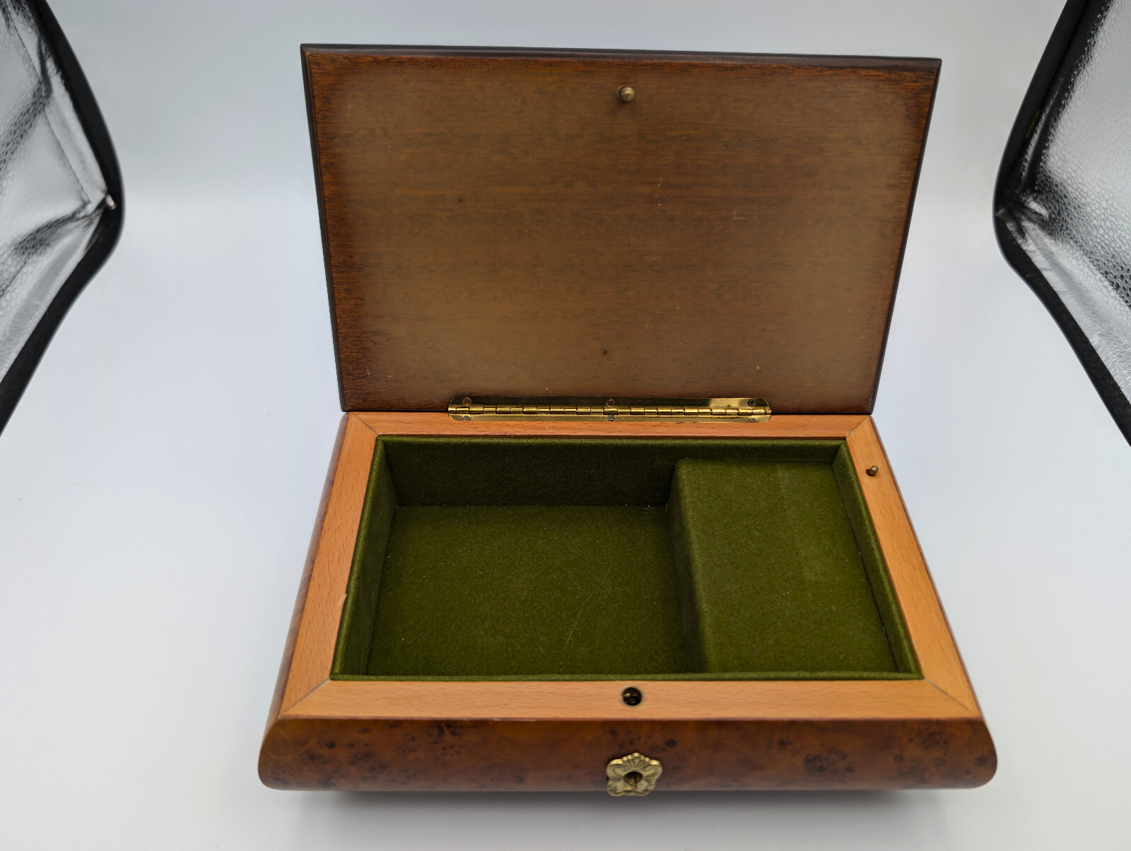 Vintage Reuge Wood Footed Music/Keepsake Box | eBay