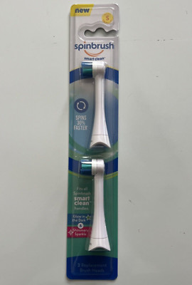 Spinbrush smart clean soft bristles 2 replacement brush heads 1 Pack | eBay