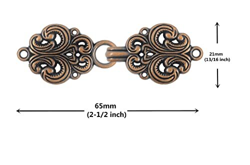 bezelry 6 Pairs Rococo Swirl Flower Cape or Cloak Clasp Fasteners. Sew ...