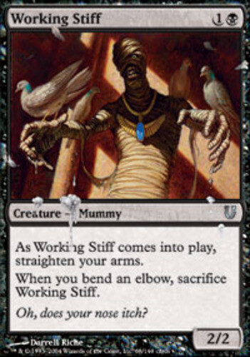 1 x Working Stiff - Foil - Unhinged - Moderate Play - MTG | eBay