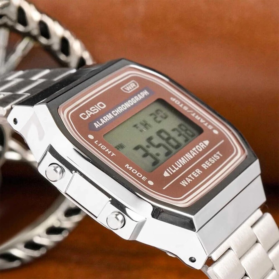 Casio A168WA-5A Vintage Brown Digital Classic Design Quartz Unisex ...