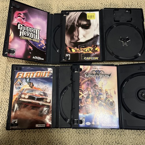 PS2 EMPTY CASES w Manuals PlayStation 2 Guitar Hero, Flat Out, Devil ...