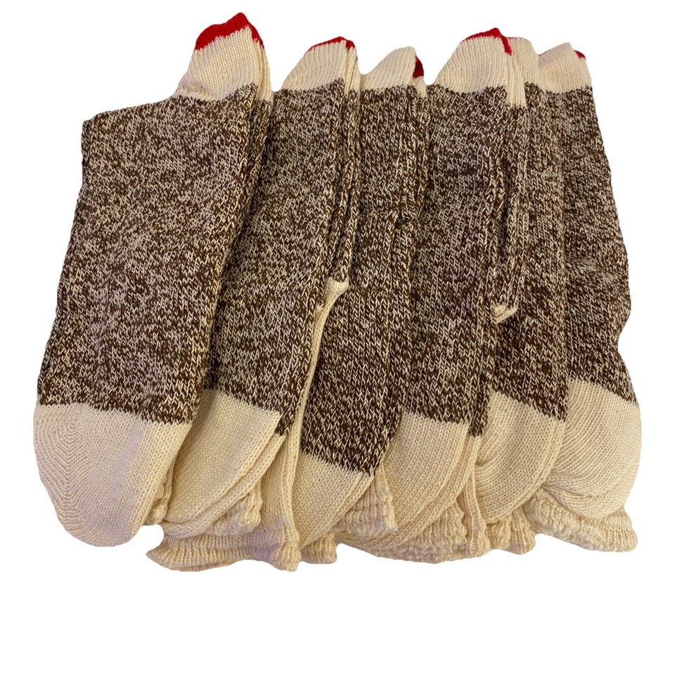 VTG Nelson Rockford Red Heel Socks 6 Pair Cotton Original Open Package ...