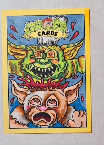 GARBAGE PAIL KIDS GROSS CARD CON SKETCH CARD GREMLINS RARE SCHERES | eBay