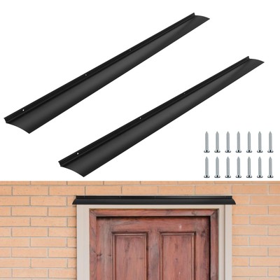 40 Inch Door Rain Drip Guard, Aluminum Rain Top Drip Cap Edge Door ...