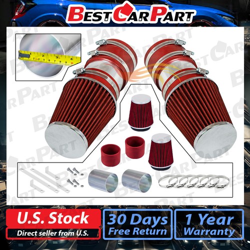 RED For 2008-2012 Mercedes Benz C350 3.5L V6 Short Ram Air Intake Kit ...