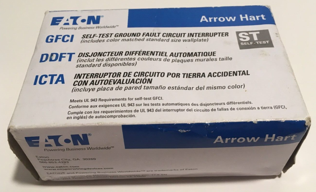Eaton Arrow Hart Self-Test Ground Fault Circuit Interrupter - White ...
