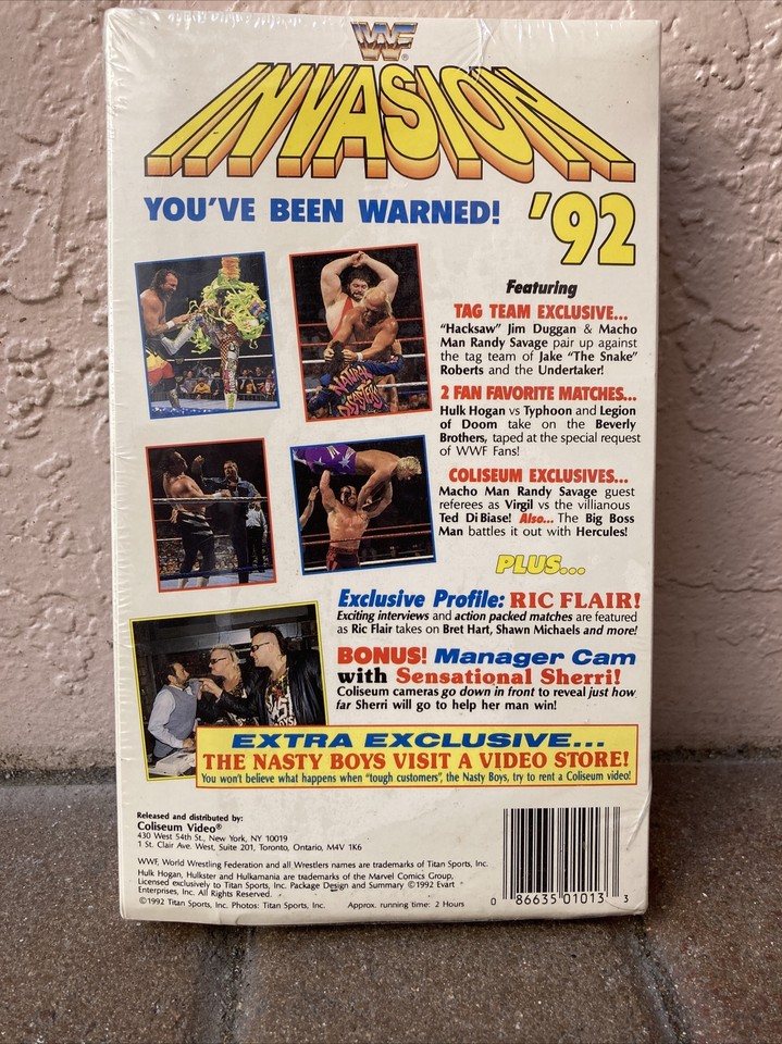 WWF Invasion 92 VHS 1992 Ric Flair vs Bret Hart Coliseum SEALED NEW ...