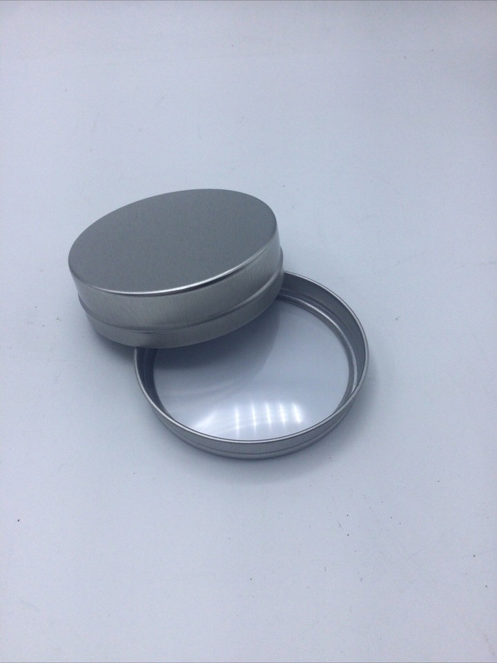 24 Tins 3 Oz Shallow Round Tins With Clear Windows And Snap-on Lids ...