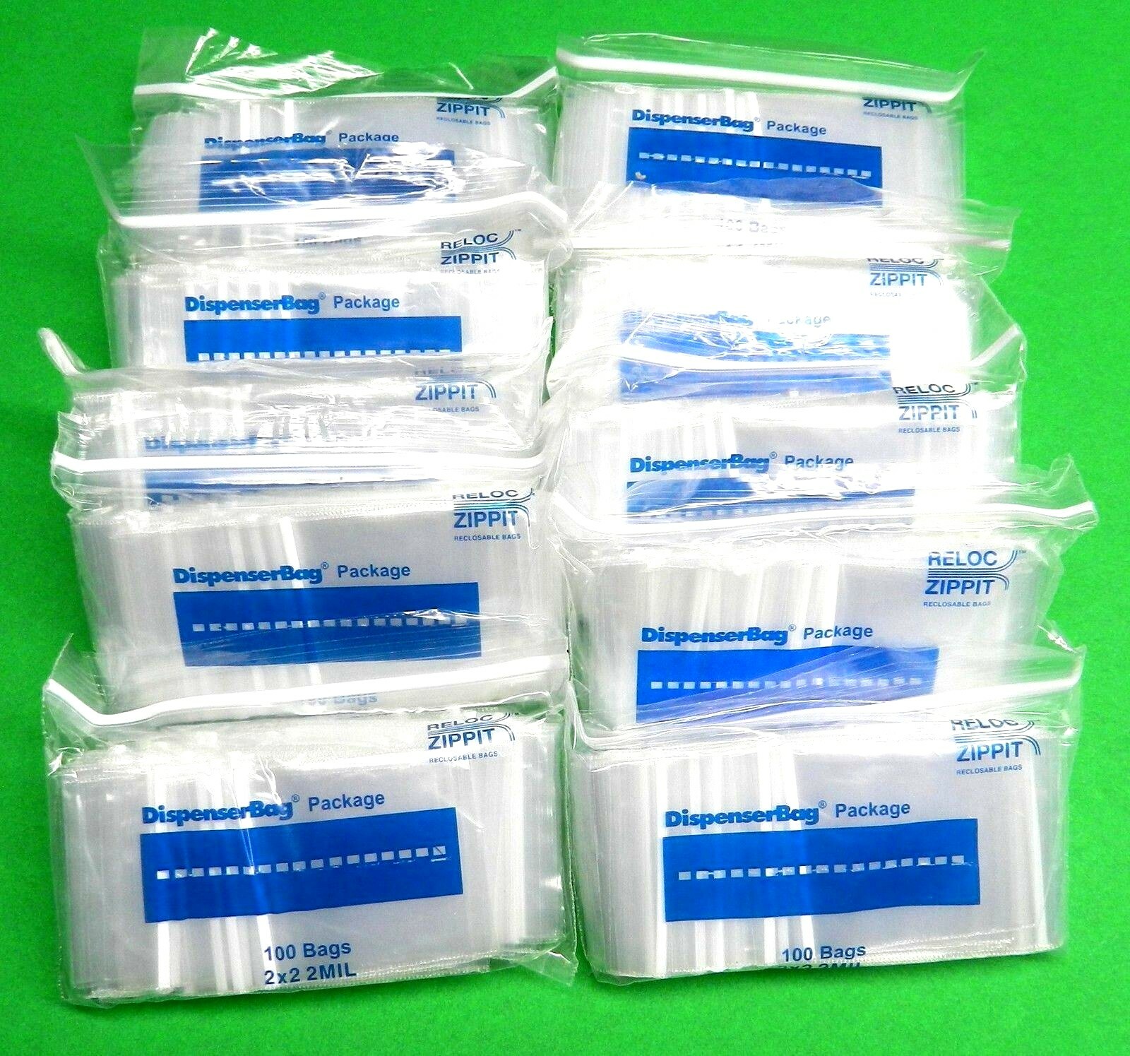 1000 Ziplock Bags 2mil Zip Seal Reclosable 2x2 Clear Poly Square ...