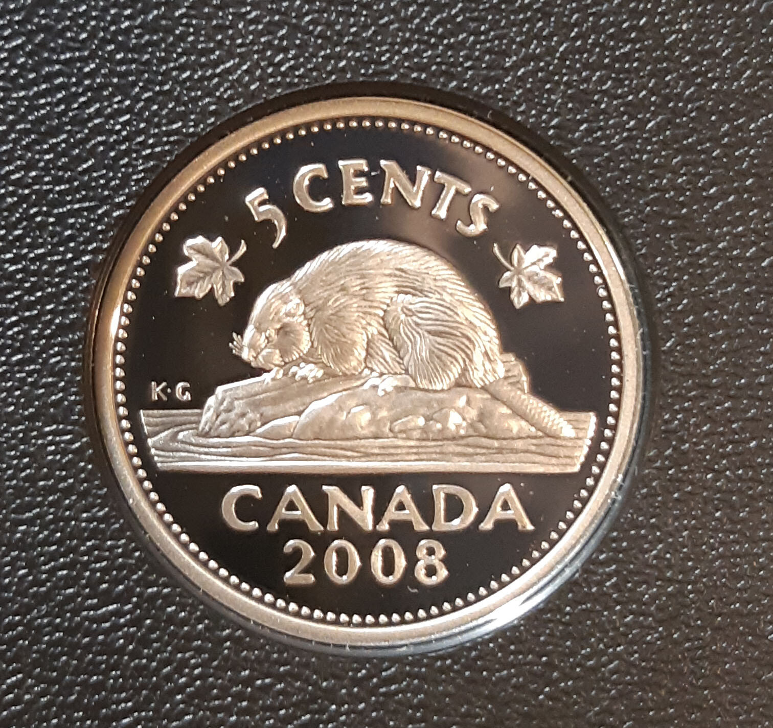 2008 Canada Classic Beaver design nickel 5 cent from proof set sterling ...
