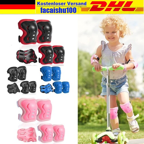 6stk Schutzausrüstung Set Protektoren Kinder Knieschoner Schoner Inline ...