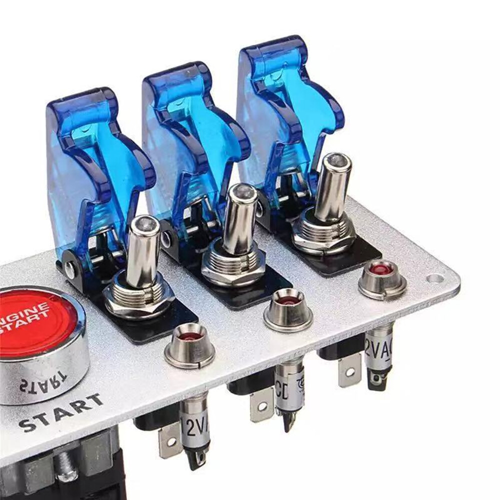 Racing Car Ignition Switch Panel Engine Start On/Off Push Button LED ...