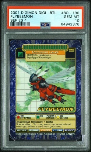 2001 Digimon Digi-Battle Series 4 Bo-190 Flybeemon PSA 10 Non-Holo GEM ...