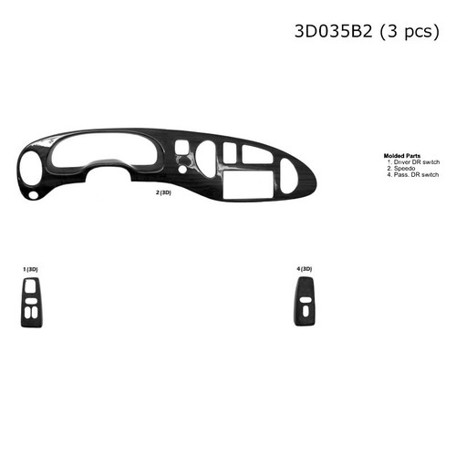For Ford E-350 Super Duty 00-07 B&I 3D Molded Rosewood Full Dash Kit 3 Pcs | eBay