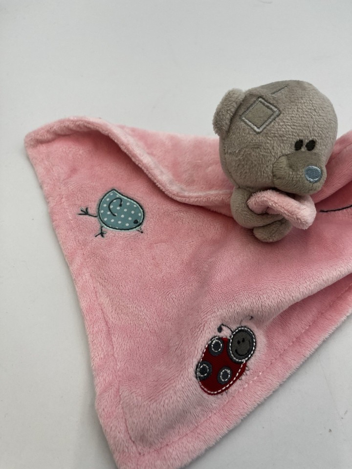 Tiny Tatty Teddy Comforter Comfort Blanket Soft Baby Toy Bear Pink ...