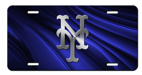 NY Mets Unique Metal Aluminum Vanity License Plate Tag New Blue and ...