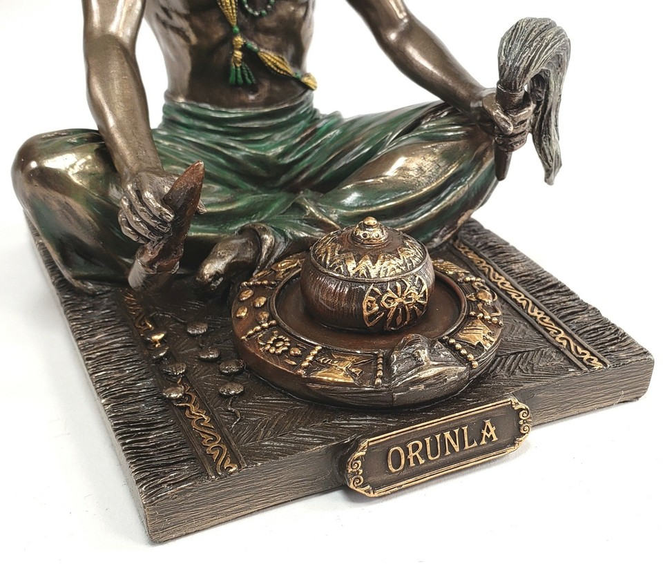 ORISHA ORUNLA Santeria God Destiny Divination African Statue Bronze ...