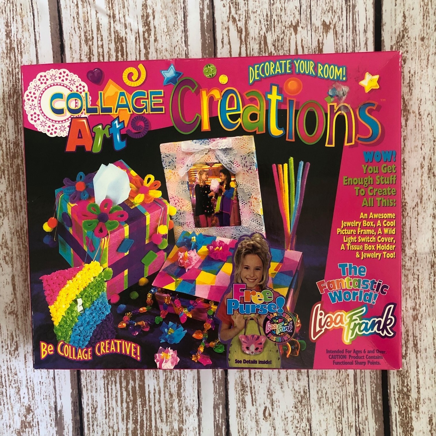 Vintage Lisa Frank Collage Art Creations Craft Kit “Decorate Your Room ...