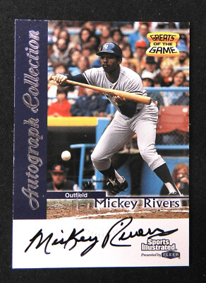 1999 Fleer Mickey Rivers Greats of the Game Signed Autograph Baseball ...