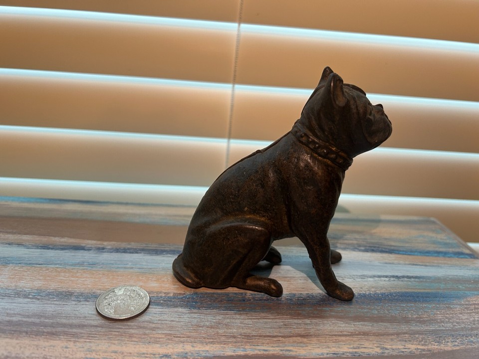 VINTAGE A C WILLIAMS CAST IRON BULLDOG BANK | eBay