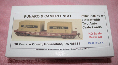 FUNARO & CAMERLENGO F&C HO KIT NOS 6502 PRR "FM" Flatcar AUTO w 2 ...