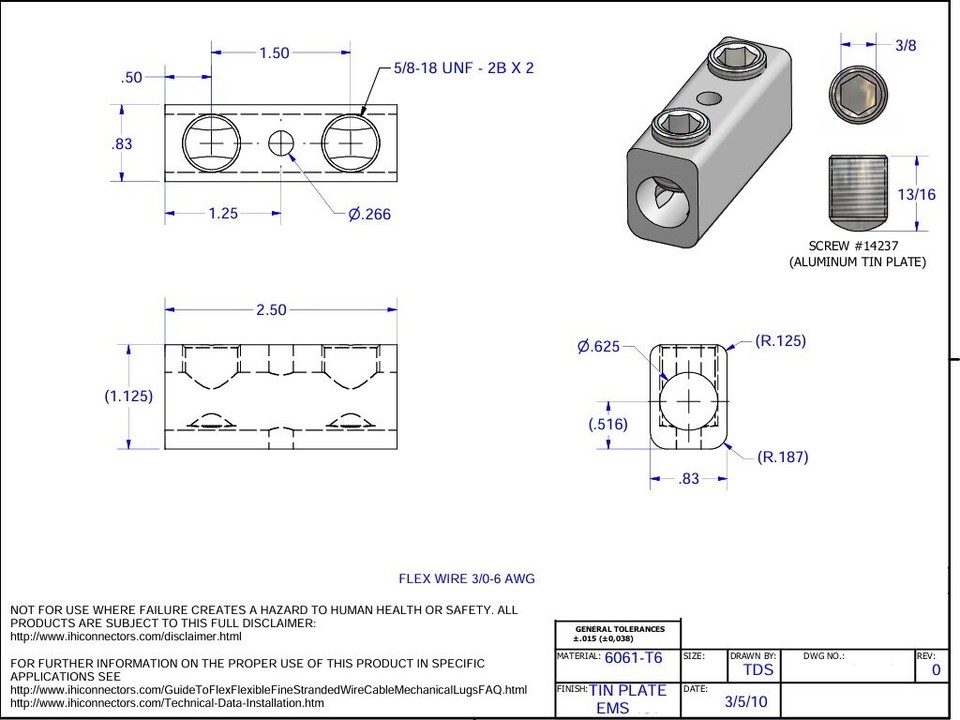 Splicer Reducer Cable Wire Screw Barrel Lug Splice Connector 2/0 2 4 ...