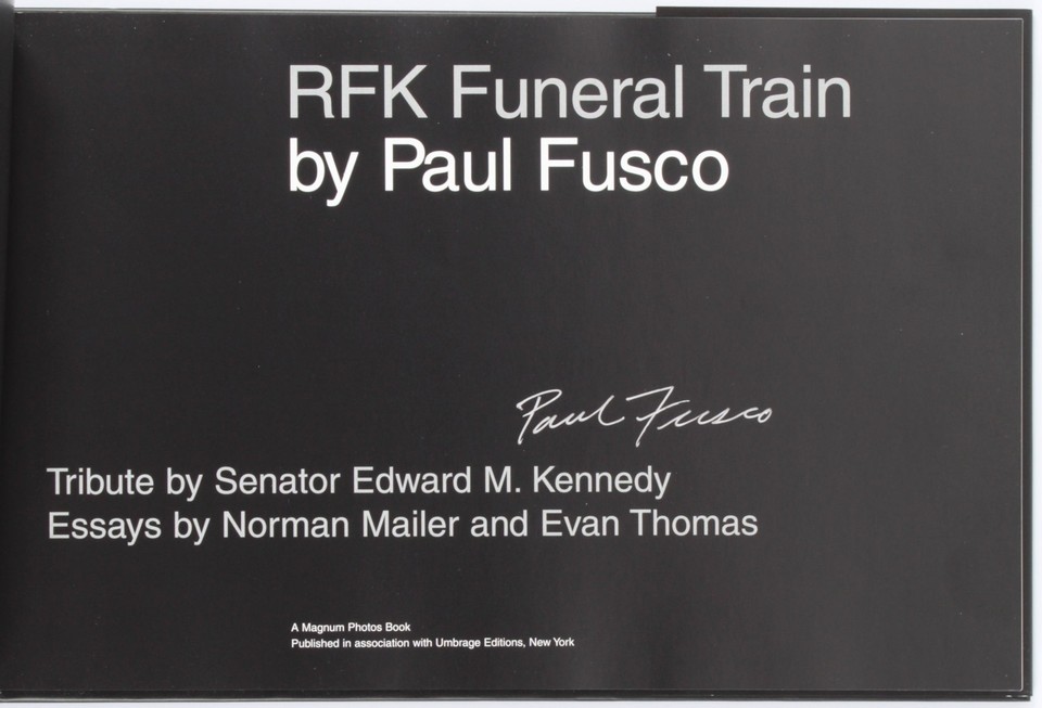 Paul FUSCO, Norman Mailer / RFK Funeral Train Signed 2000 | eBay