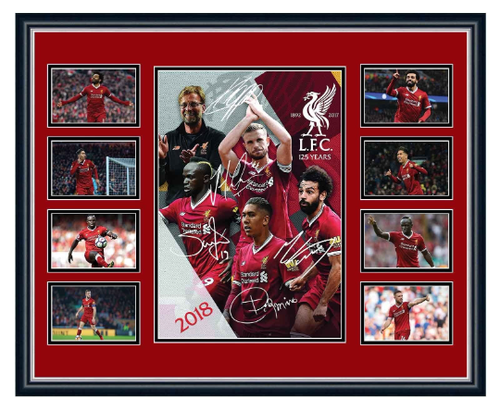 Liverpool FC 2018 Salah, Mane, Firmino, Signed Limited Edition Frame ...