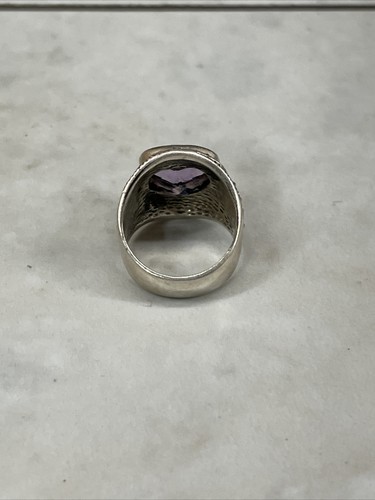 U3 GORGEOUS 925 STERLING SILVER AMETHYST RING Marked Nf 925 D6 | eBay