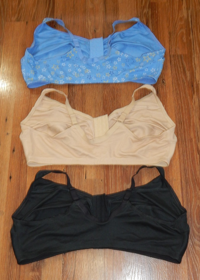 LOT 3 Women's Size 50DD Comfort Choice No Wire Front Closure Support ...