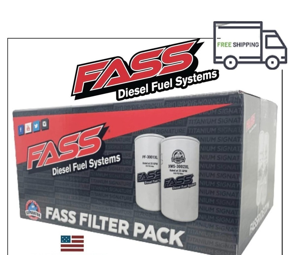 FASS Fuel Filter Titanium Replacement Filters XWS-3002XL / PF-3001XL ...