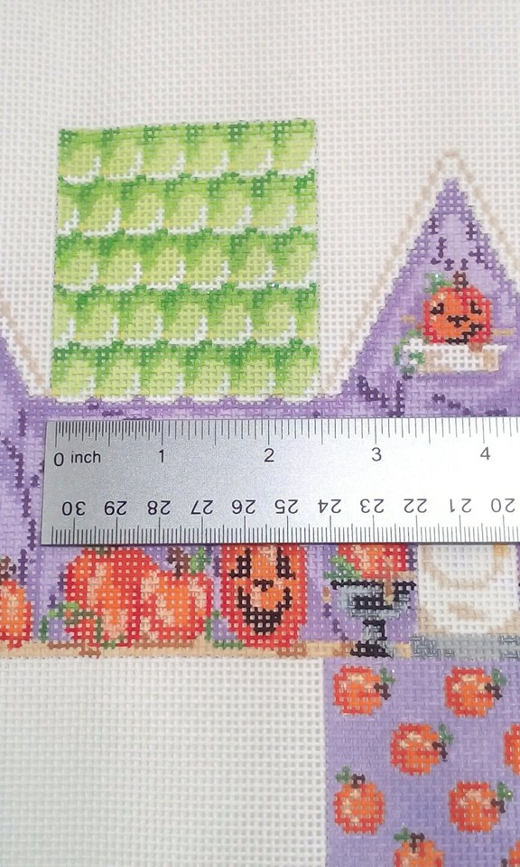 Associated Talents AT needlepoint handpaint canvas HH253 Halloween ...