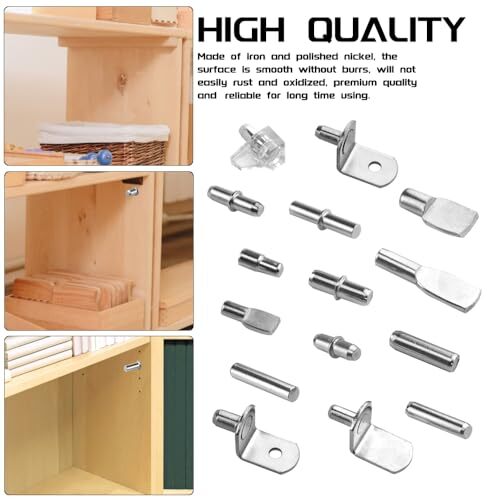 150 PCS Shelf Pegs Kit, 7 Styles Shelf Pins Shelf Support Pegs Cabinet ...