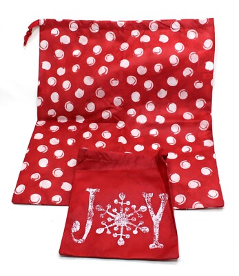Thirty-One Timeless Memory Pouch Swirl Dot Red White Drawstring Gift ...