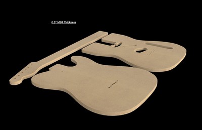 Telecaster MDF Guitar Body and Neck Template 0.5" thickness CNC made ...