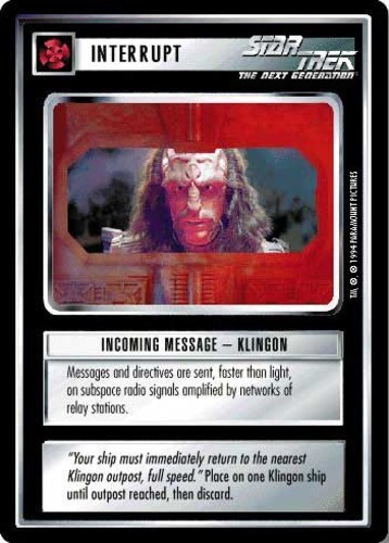 Star Trek: Incoming Message-Klingon [Ungraded] Premiere 1E Limited BB ...