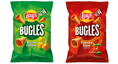 Bugles Logo Bugles Corn Snacks, Crispy, Nacho Cheese, Family Size 14.5