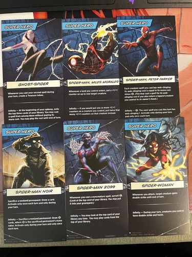 MTG Spider-Man Commander Party Cards (Super-Hero & Villains) - 19x ...