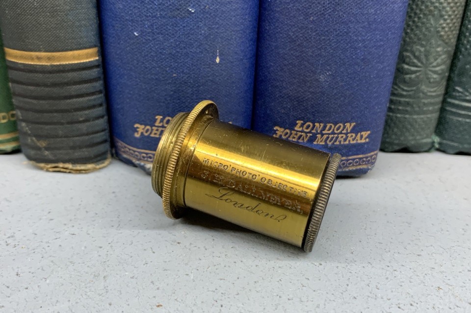 Rare Cased Antique Microscope Lens. Dallmeyer Micro 'Photo’ Objective ...